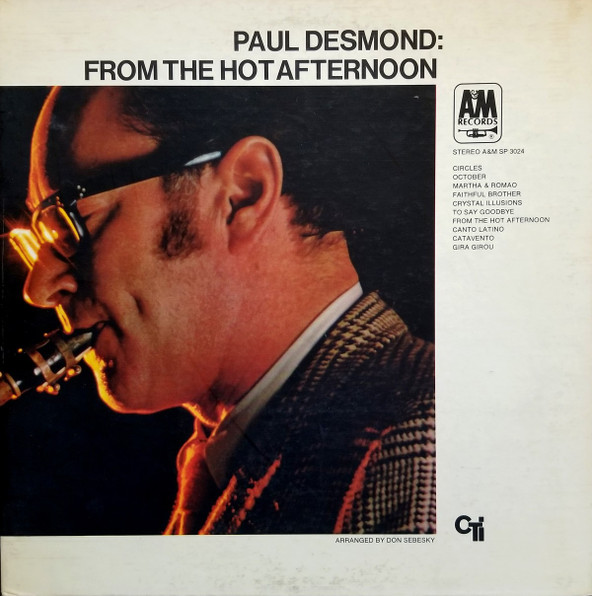 Paul Desmond - From The Hot Afternoon - Used Vinyl - High-Fidelity ...