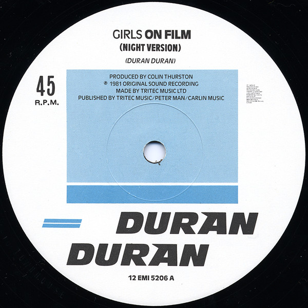 Duran Duran - Girls On Film (Night Version) - Used Vinyl - High ...
