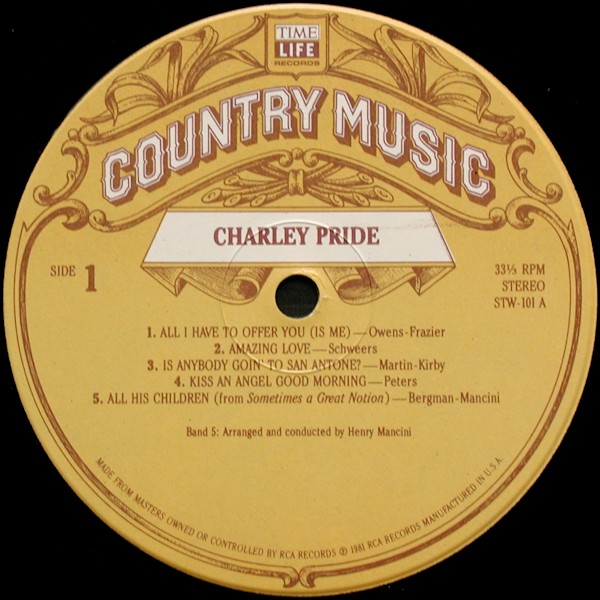 Charley Pride - Country Music - Used Vinyl - High-Fidelity Vinyl ...