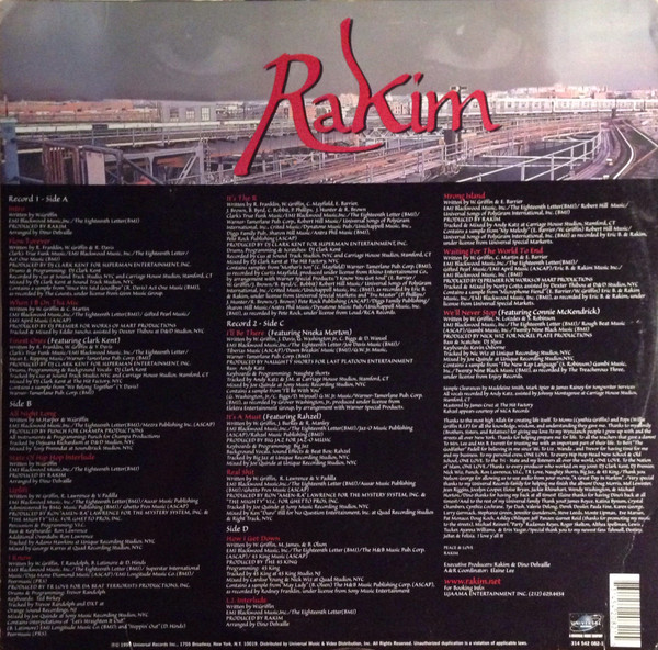 Rakim - The Master - Used Vinyl - High-Fidelity Vinyl Records and Hi-Fi ...