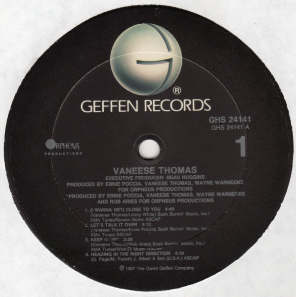 Vaneese Thomas - Vaneese - Used Vinyl - High-Fidelity Vinyl Records and ...